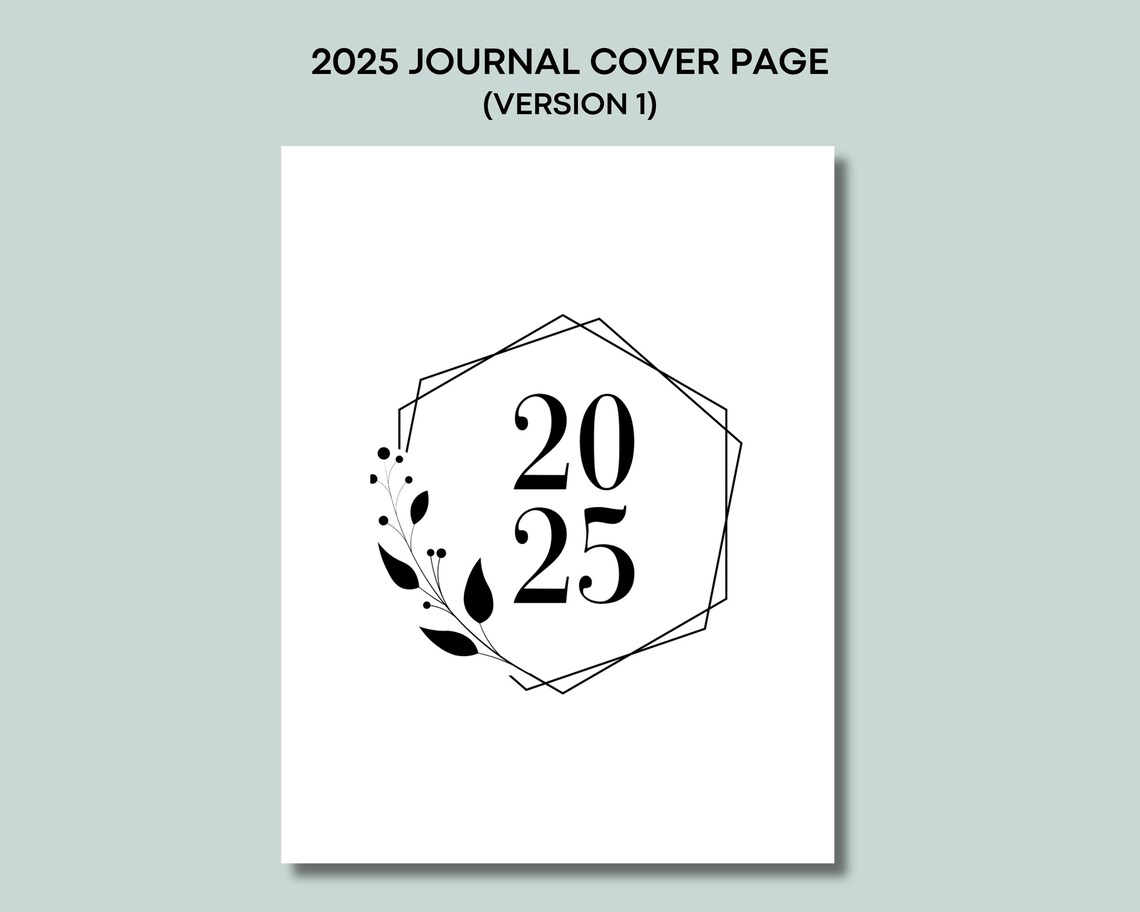 2025 Journal Cover Page Printable 2025 Planner Title Page, This Journal ...