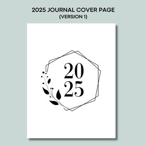 2025 Journal Cover Page Printable 2025 Planner Title Page, This Journal ...