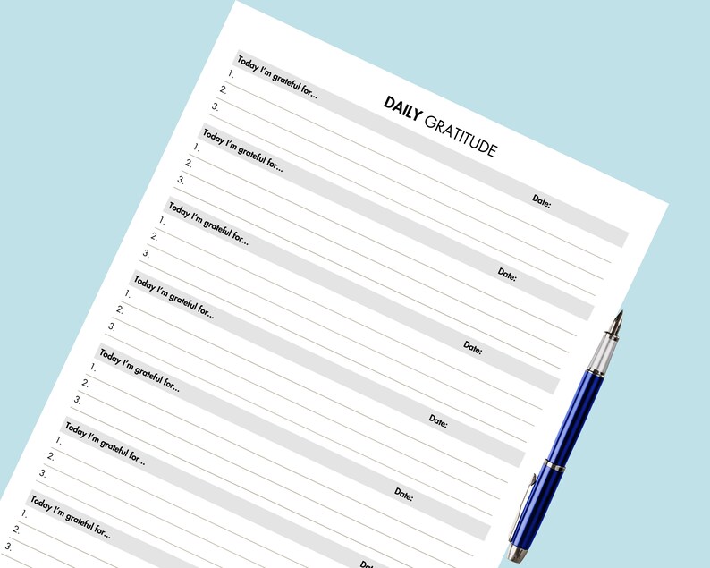 Gratitude Journal Printable Daily Weekly Gratitude Journal PDF, Daily ...