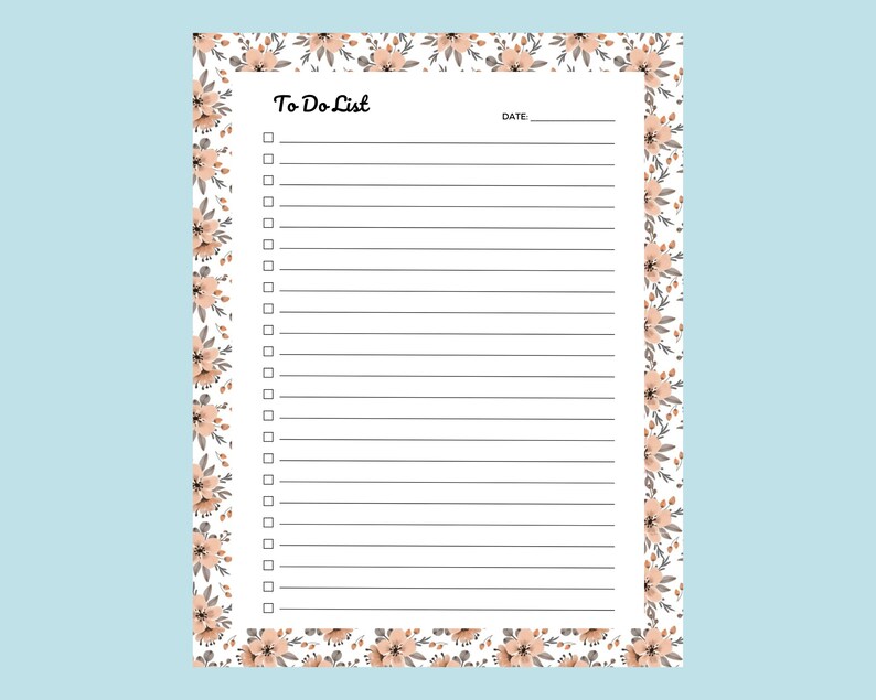 Printable Stationery and Notes Card Instant Download Floral - Etsy