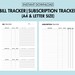Subscription Tracker Printable Subscription Checklist PDF Monthly ...