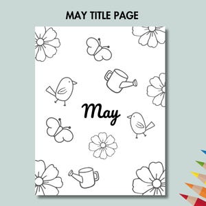 May Journal Title Page and May Monthly Planner Undated Printable May ...