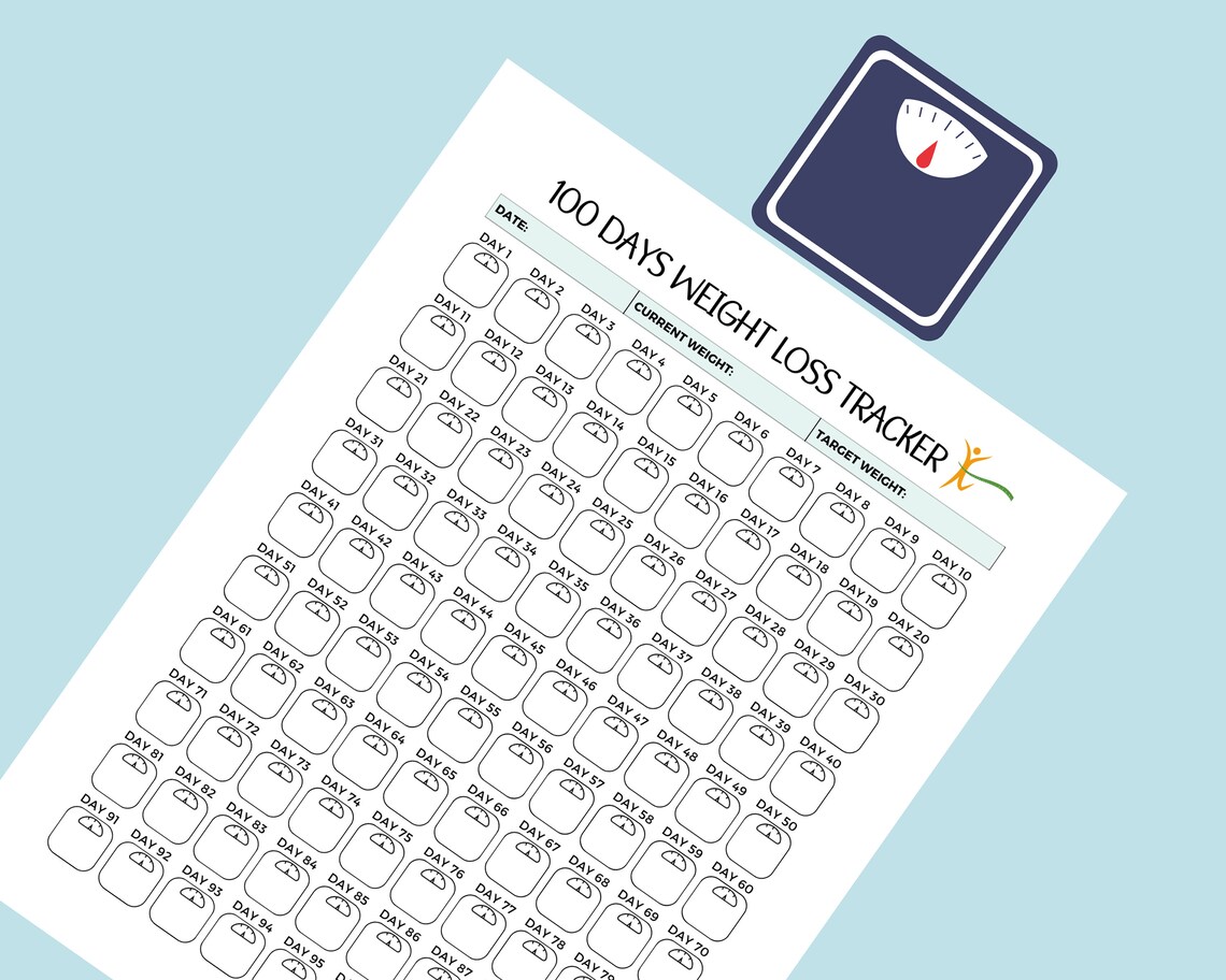 Weight Loss Tracker Printable Weight Loss Record Sheet PDF, Weight Loss ...