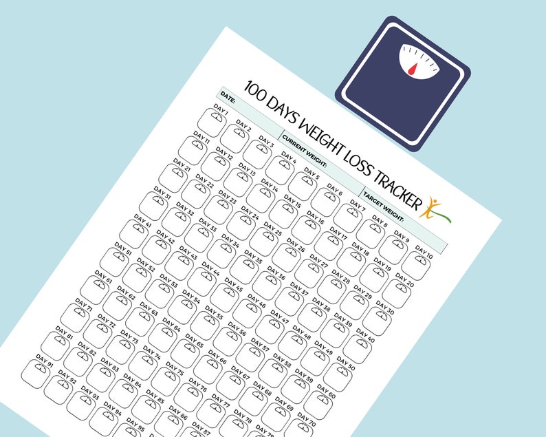 Weight Loss Tracker Printable Weight Loss Record Sheet PDF, Weight Loss ...