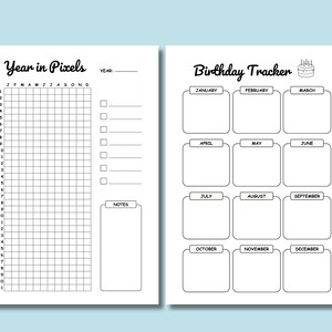 Yearly Tracker Bundle Printable Yearly Planner PDF Mental Health ...