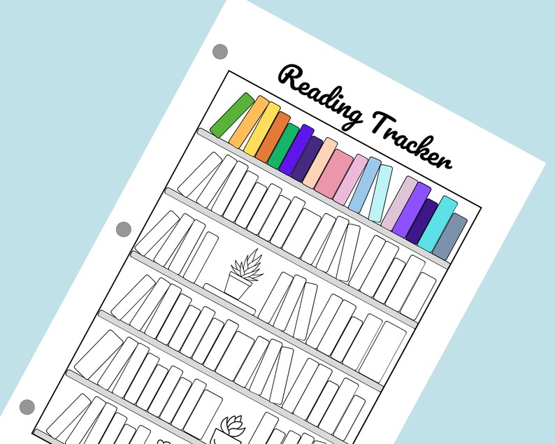 Reading Tracker Printable Bookshelf Tracker Reading Log, Book Challenge ...