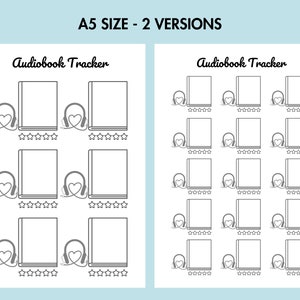 Audiobook Tracker Printable Audiobook Reading Challenge, Audio Book Log ...