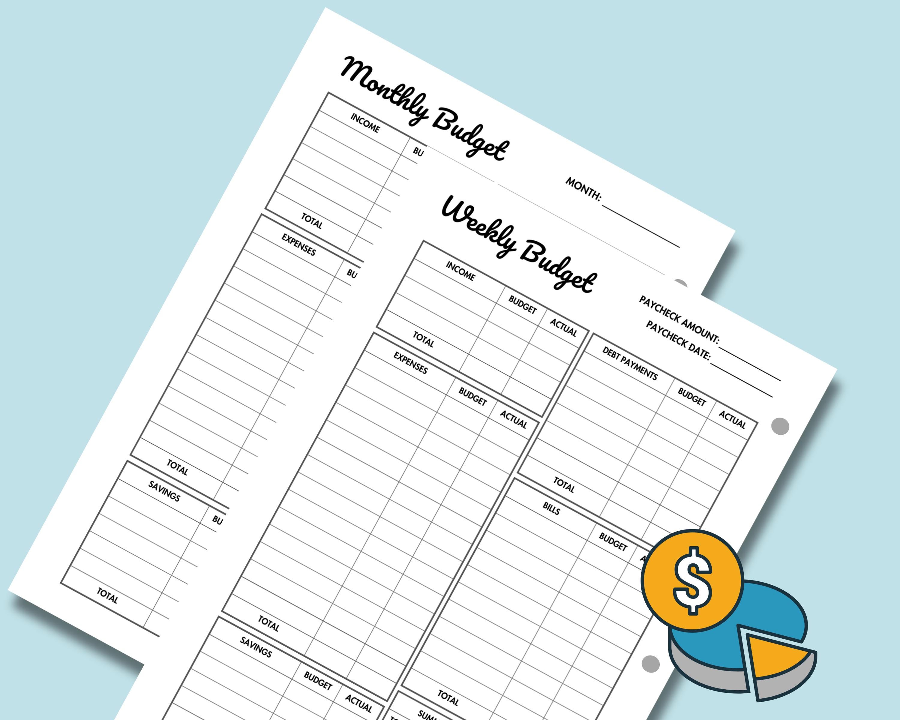 Finance Planner Printable Personal Finance Organizer Insert Monthly ...