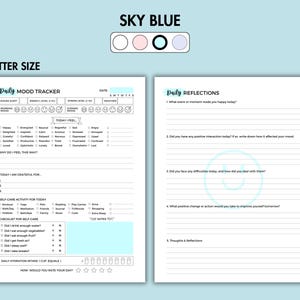 Daily Mood Tracker Printable Mood Journal With Journal Prompts PDF ...