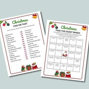 Christmas Game Bundle Printable Christmas Activity Holiday Party Game ...