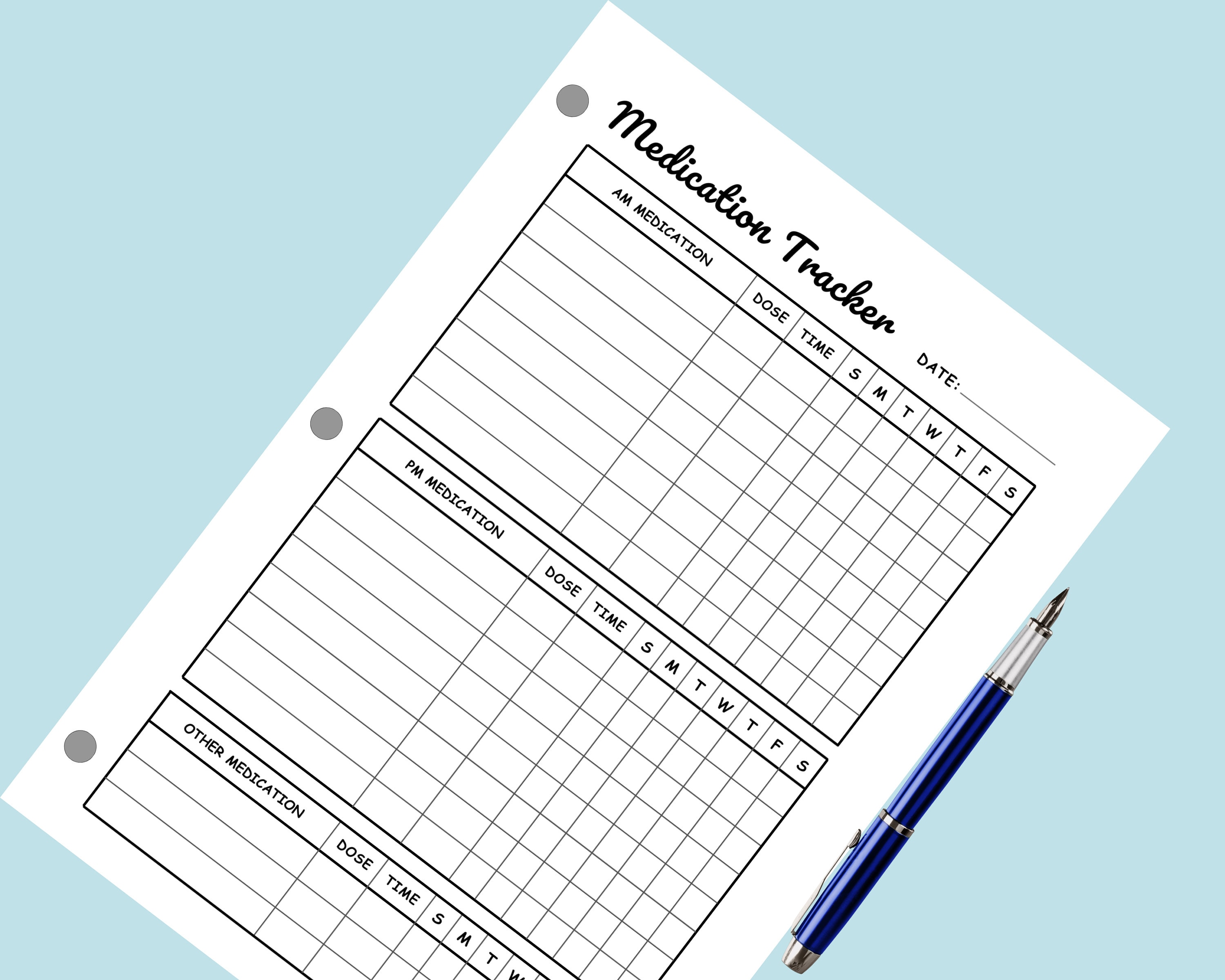 Medication Tracker Printable Daily Medication Log PDF Medication ...