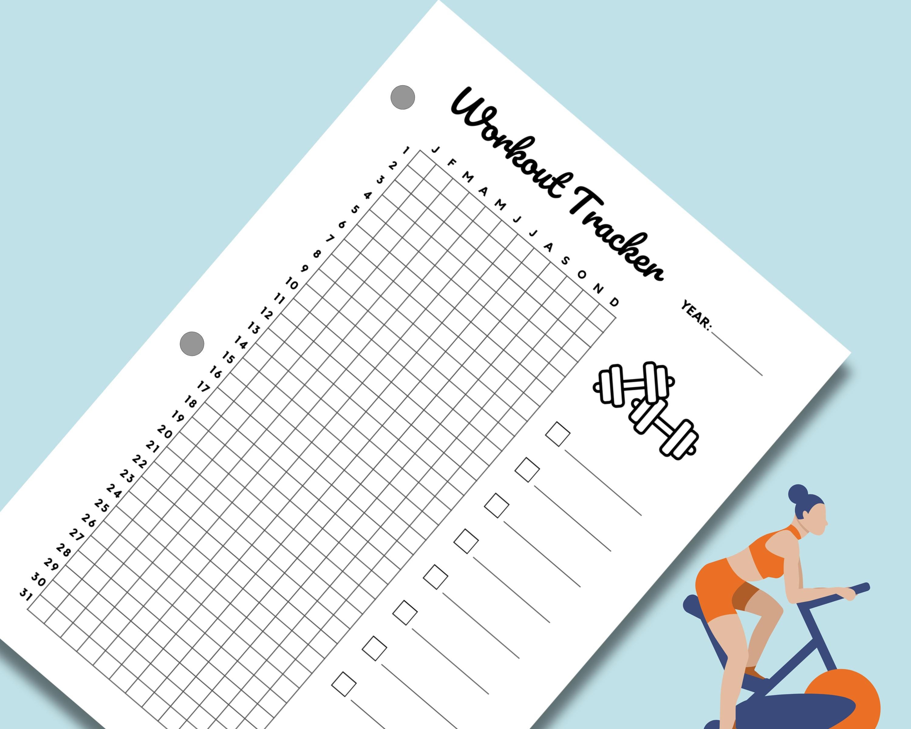Workout Tracker Printable Workout Log PDF Exercise Journal, Fitness ...