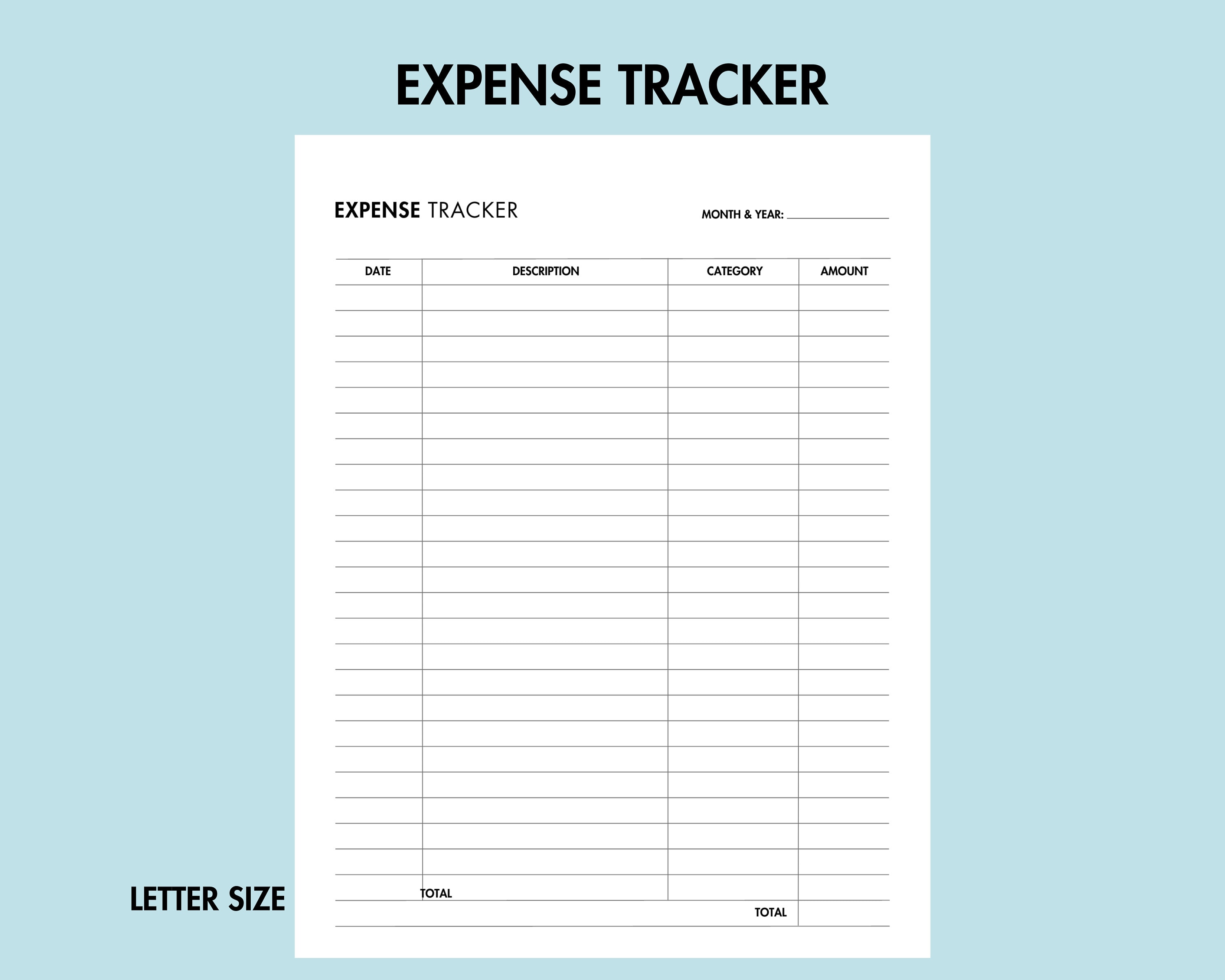 Income & Expense Tracker Printable Expense Tracker, Spending Tracker ...