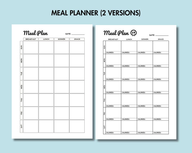 Health Tracker Bundle Printable Health and Weight Loss Tracker PDF A5 ...