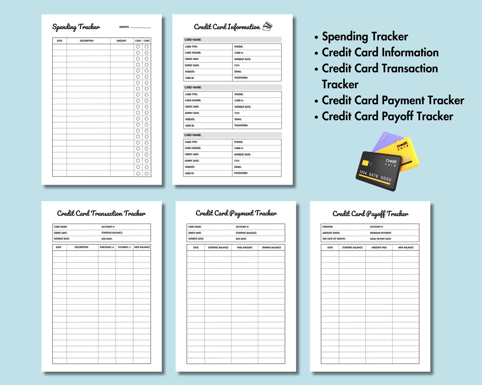 Finance Planner Bundle Printable Personal Financial Planner PDF Budget ...