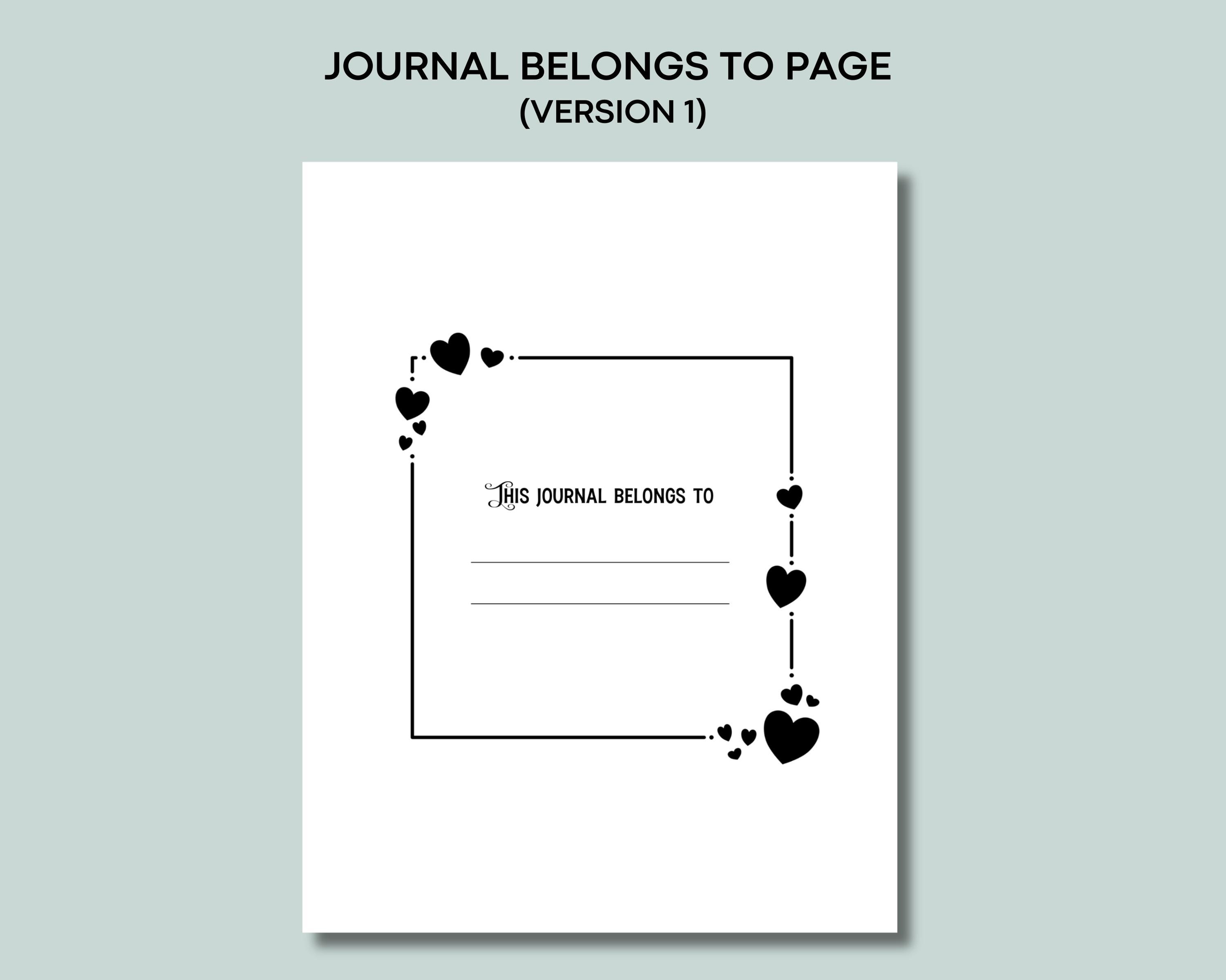 2025 Journal Cover Page Printable 2025 Planner Title Page, This Journal ...