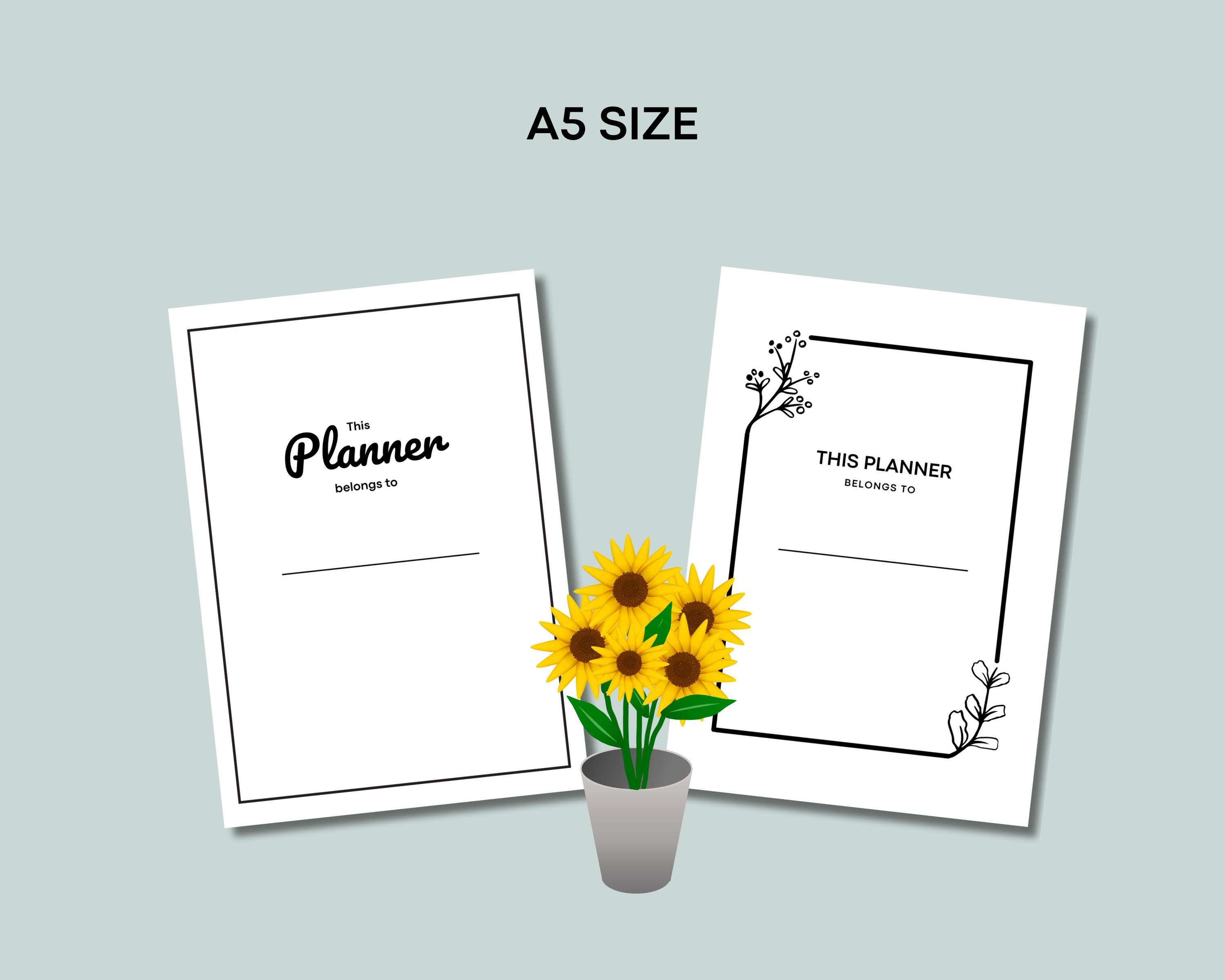This Planner Belongs to Page Printable Planner Title Cover Page Journal ...