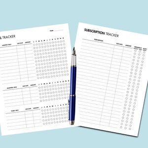 Subscription Tracker Printable Subscription Checklist PDF Monthly ...