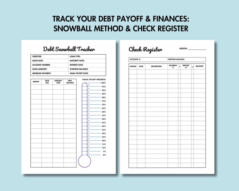 Finance Planner Printable Personal Finance Organizer Insert Monthly ...