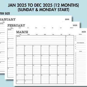 2025 Monthly Calendar Printable 2024 Calendar (2024 Jul to Dec) 2025 ...