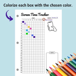Screen Time Tracker Printable Digital Screen Time Management Tracker ...