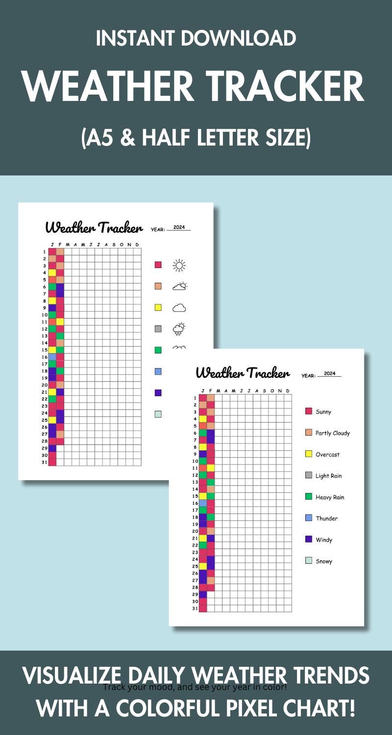 Weather Tracker Printable Journal Page Weather Printable Weather ...