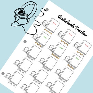 Audiobook Tracker Printable Audiobook Reading Challenge, Audio Book Log ...