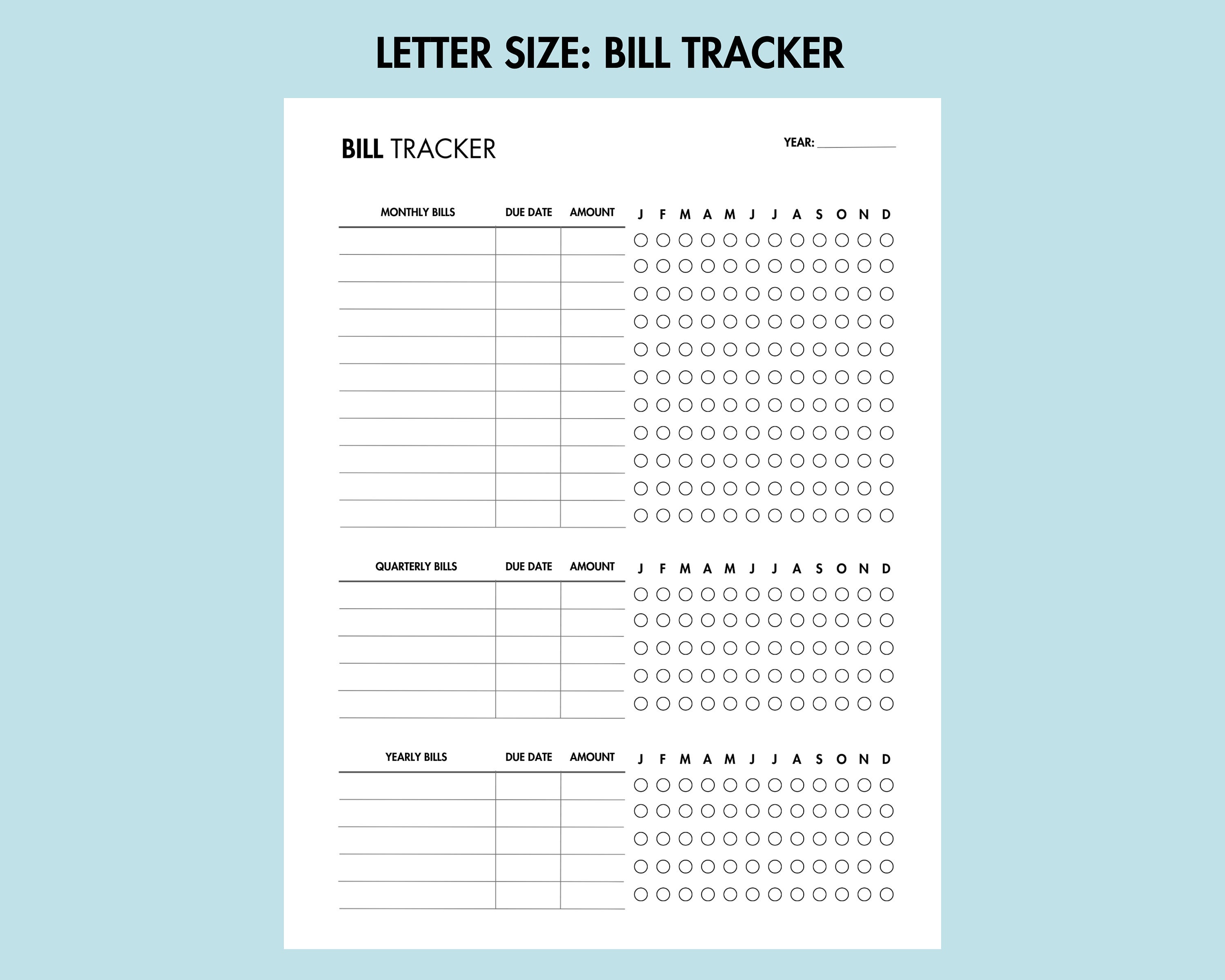 Subscription Tracker Printable Subscription Checklist PDF Monthly ...