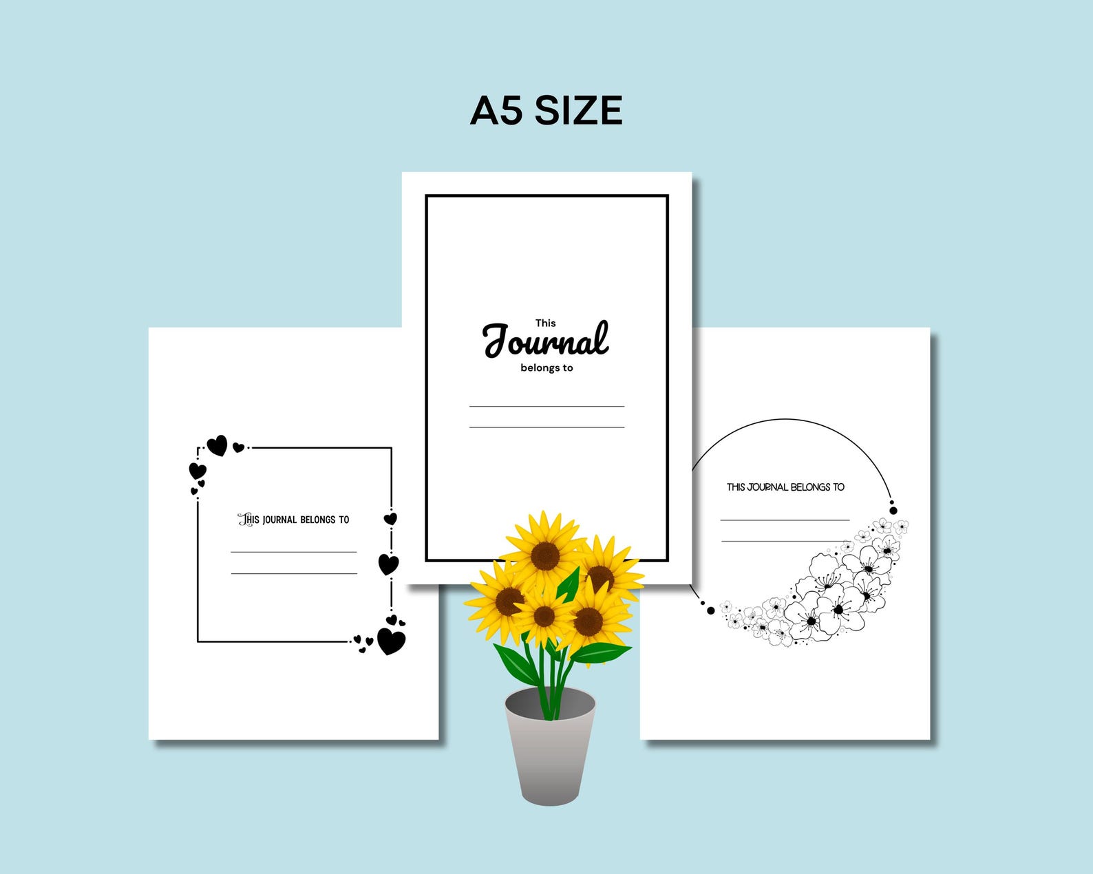 This Journal Belongs to Page Printable Journal Title Cover Page ...