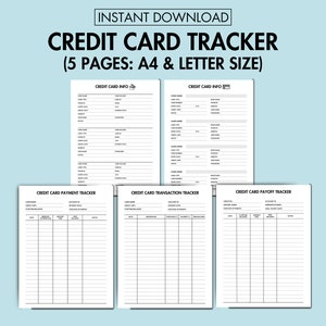 Credit Card Payment Tracker, Credit Card Transaction Tracker & Payoff ...