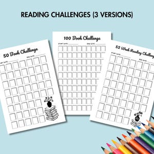 Reading Planner Bundle Printable Book Tracker Bundle PDF Reading ...