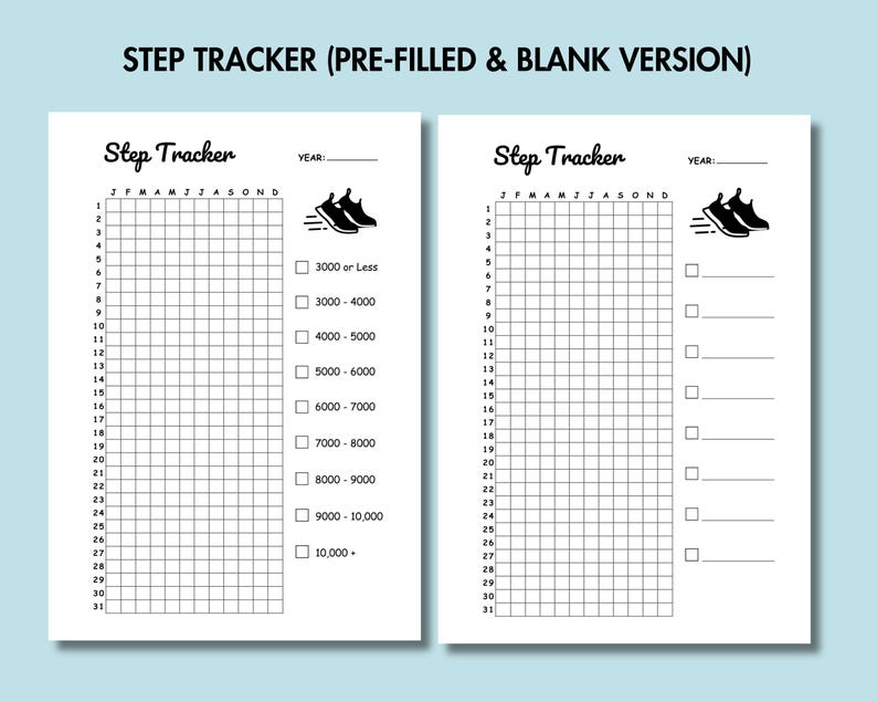 Health Tracker Bundle Printable Health and Weight Loss Tracker PDF A5 ...