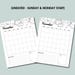 November Planner Title Page & November Monthly Planner Undated Set ...