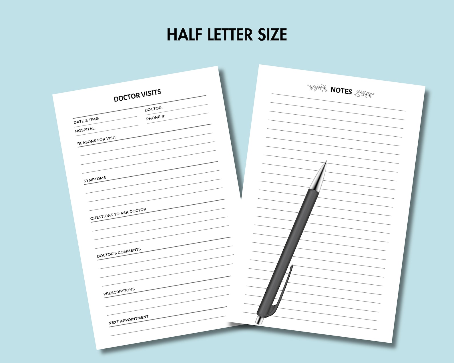 Doctor Visit Note Printable Doctor Appointment Planner Doctor Note Page ...