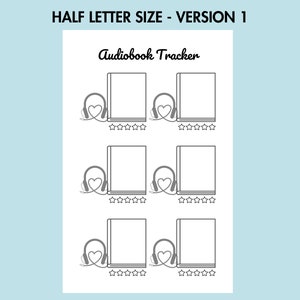 Audiobook Tracker Printable Audiobook Reading Challenge, Audio Book Log ...
