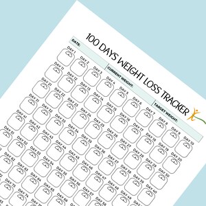 Weight Loss Tracker Printable Weight Loss Record Sheet PDF, Weight Loss ...