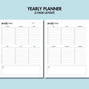 Undated Planner Bundle Printable Daily Weekly Monthly & Yearly Planner ...