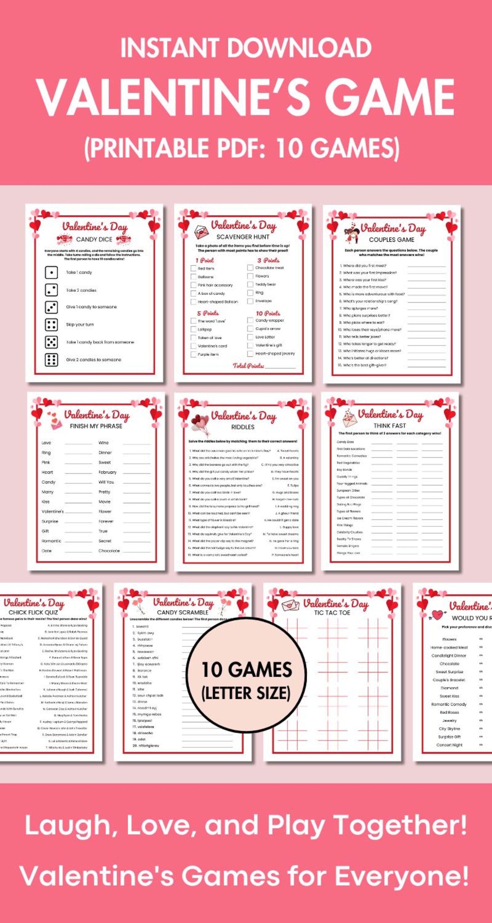 Valentine Party Game for Adult Valentine Day Scavenger Hunt Game Adult ...