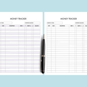 Money Tracker Printable Income and Expense Tracker PDF Checkbook ...
