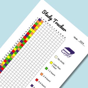 Study Tracker for Time Management Printable Daily Study Tracker for ...