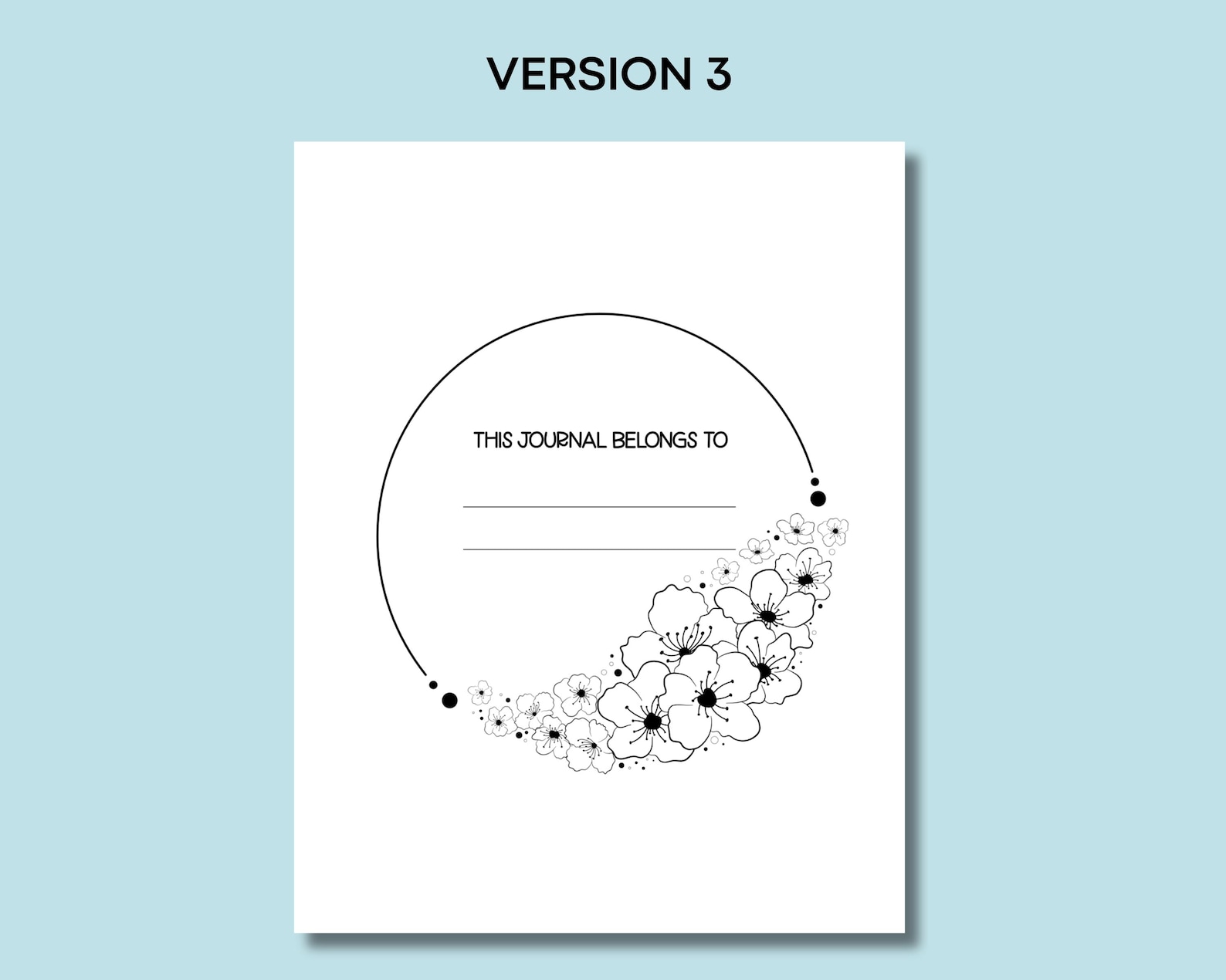 This Journal Belongs to Page Printable Journal Title Cover Page ...