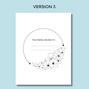 This Journal Belongs to Page Printable Journal Title Cover Page ...