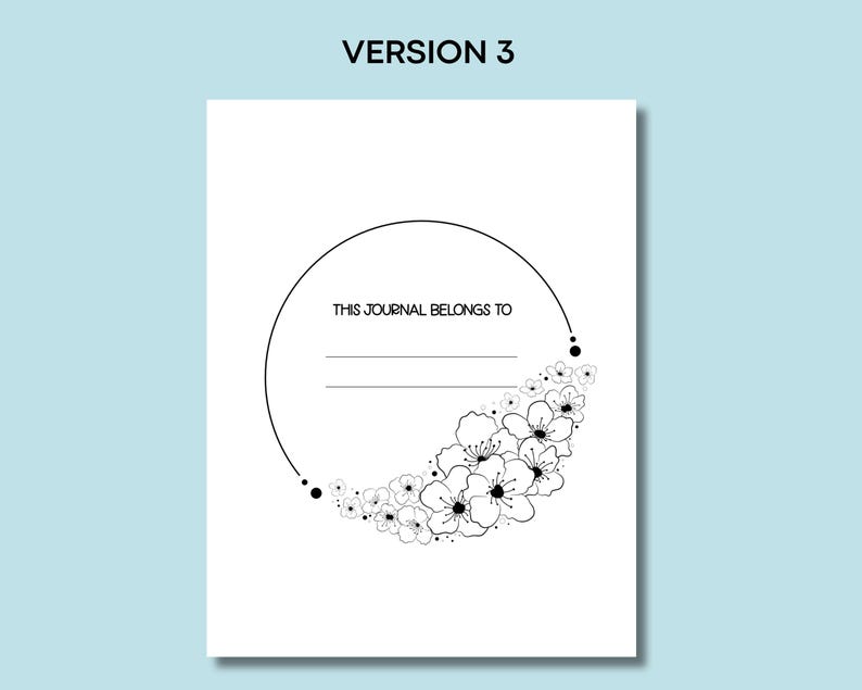 This Journal Belongs to Page Printable Journal Title Cover Page ...