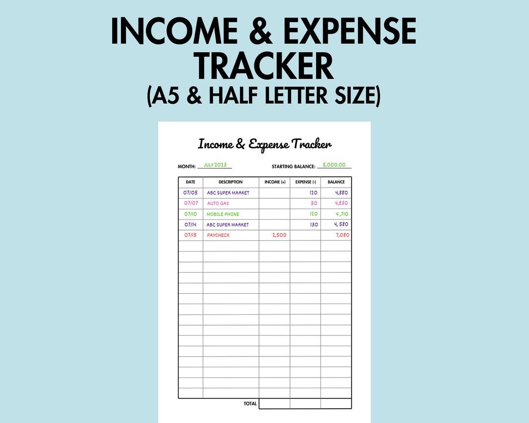 Income and Expense Tracker for Financial Management Expense and Bill ...