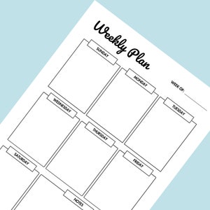Weekly Planner Undated Printable Weekly Work Schedule PDF Weekly to Do ...