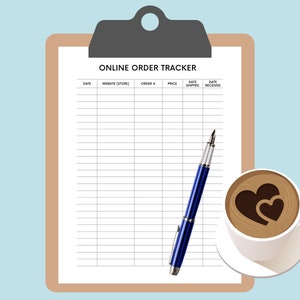 Online Order Tracker Printable Order Form Online Purchase Tracker for ...