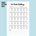 Reading Challenge Printable Book Tracker Reading Log, 30 Book Challenge ...