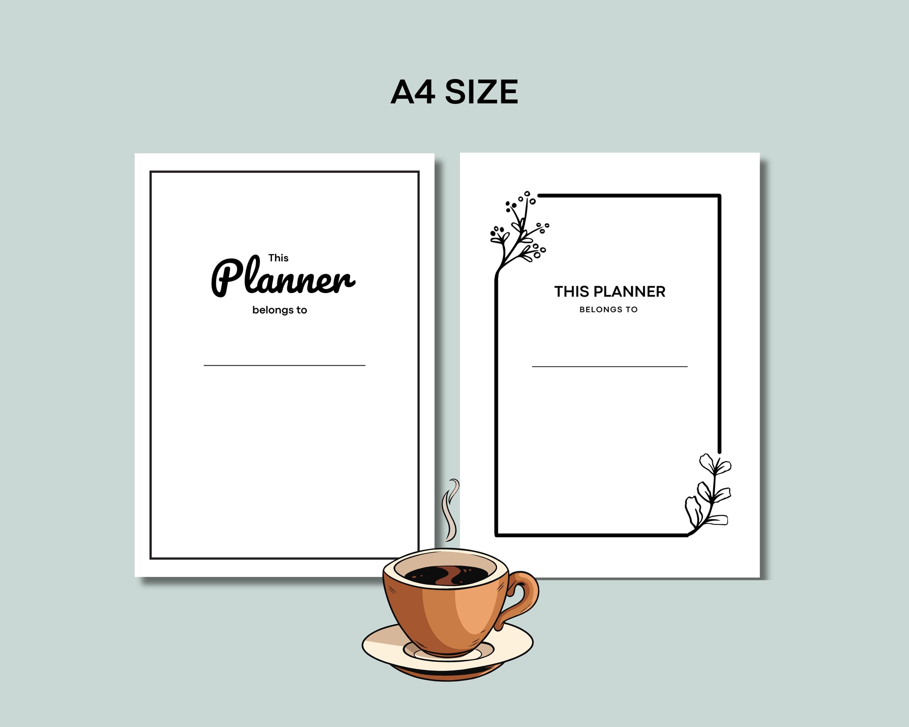 This Planner Belongs to Page Printable Planner Title Cover Page Journal ...