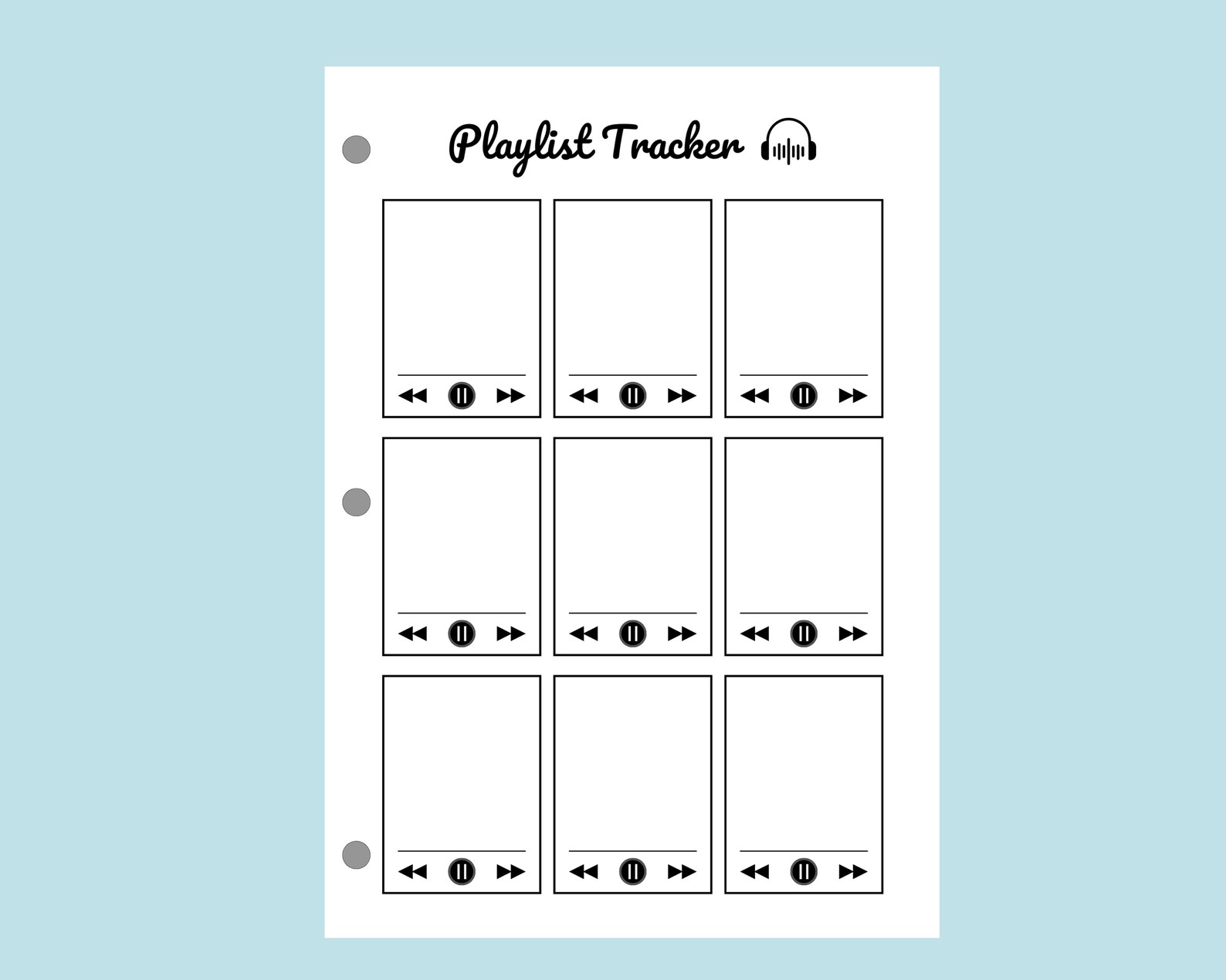 Music Playlist Tracker Printable Playlist Listening Log and Tracker ...