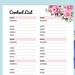 Contact List Printable Contact Organizer PDF Address Book Page, Friend ...